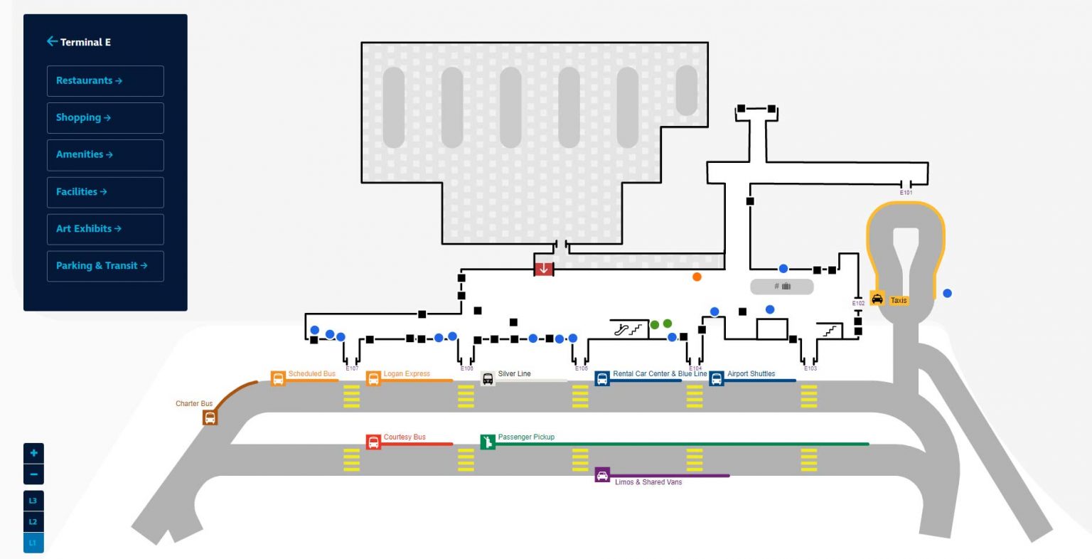 Terminal E - Boston Logan International Airport map
