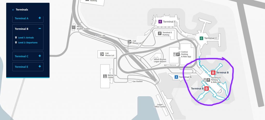 Terminal B - Boston Logan Airport